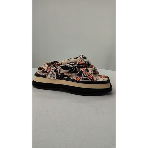 FARM Rio | Shoes | Farm Rio Women Birds Scarf Flatform Sandals Shoes ...